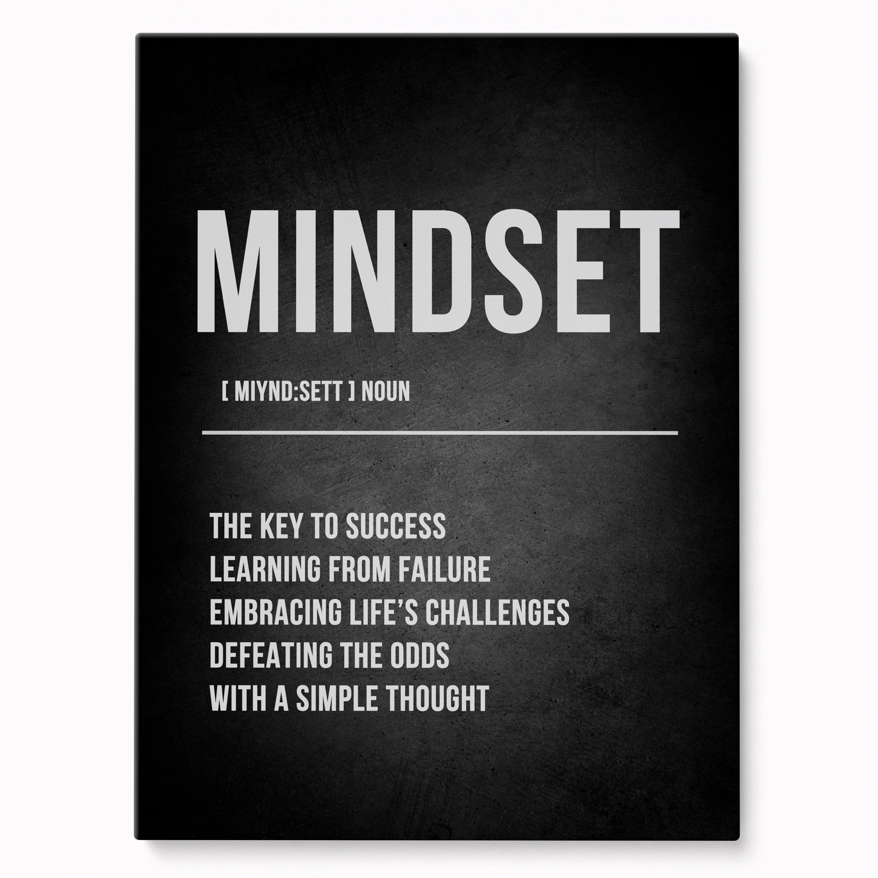 Mindset Definition Print, Gift for Him, Mindset Noun, Motivational ...
