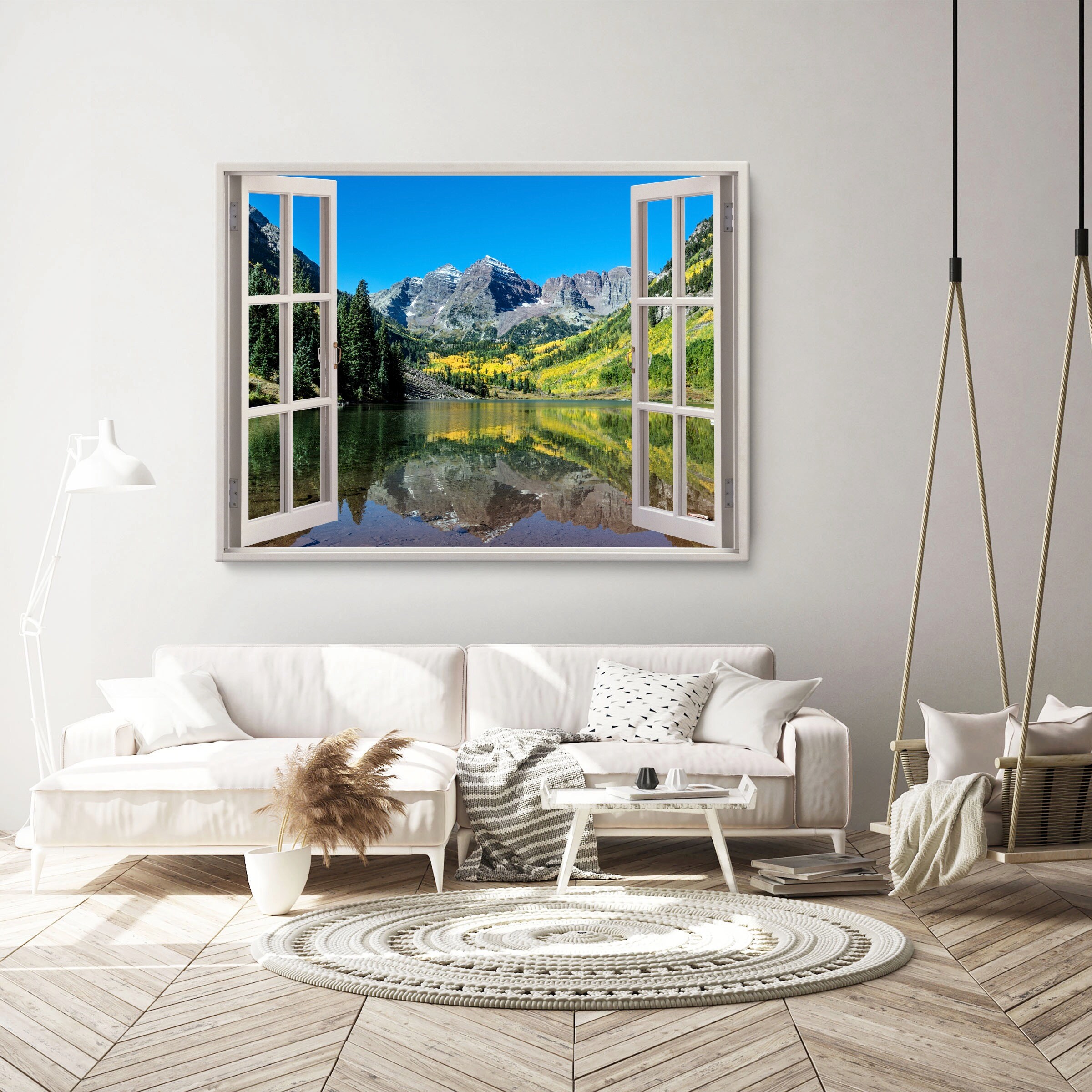 Mountain Window View, Autumnal View, Mountain Photo Print, Window Frame ...