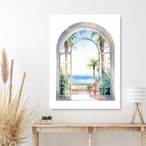 Beach Window Painting - Etsy