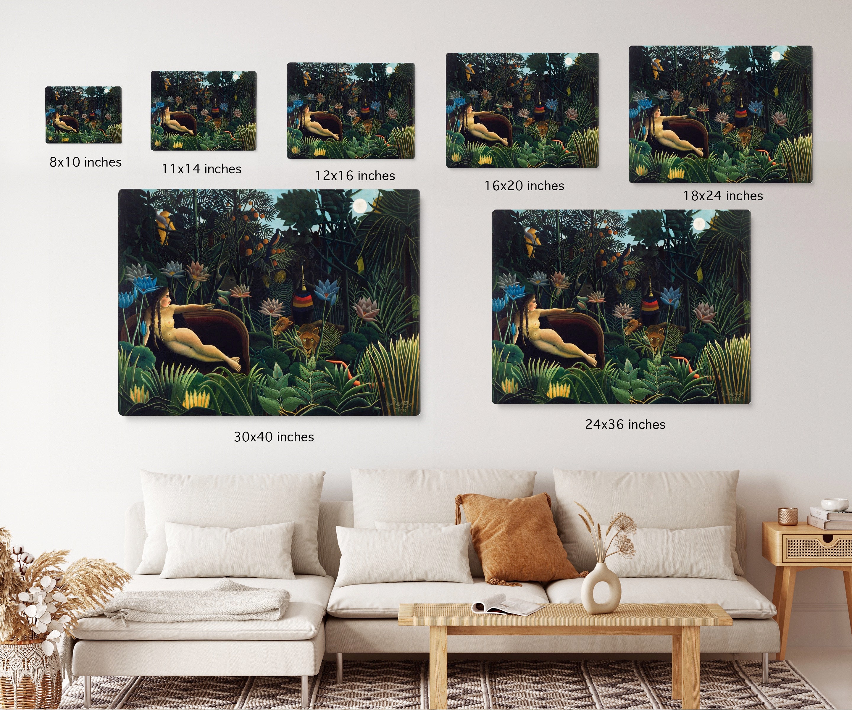 Henri Rousseau's the Dream 1910 Famous Oil Painting - Etsy