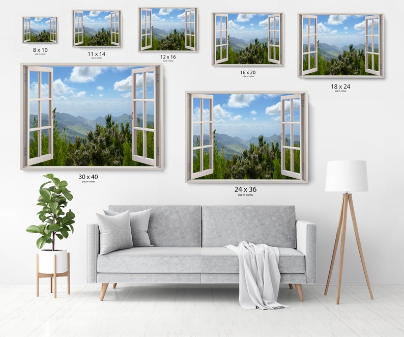 Your Photo Behind Fake Open Window Print on Canvas, Photo to Canvas ...