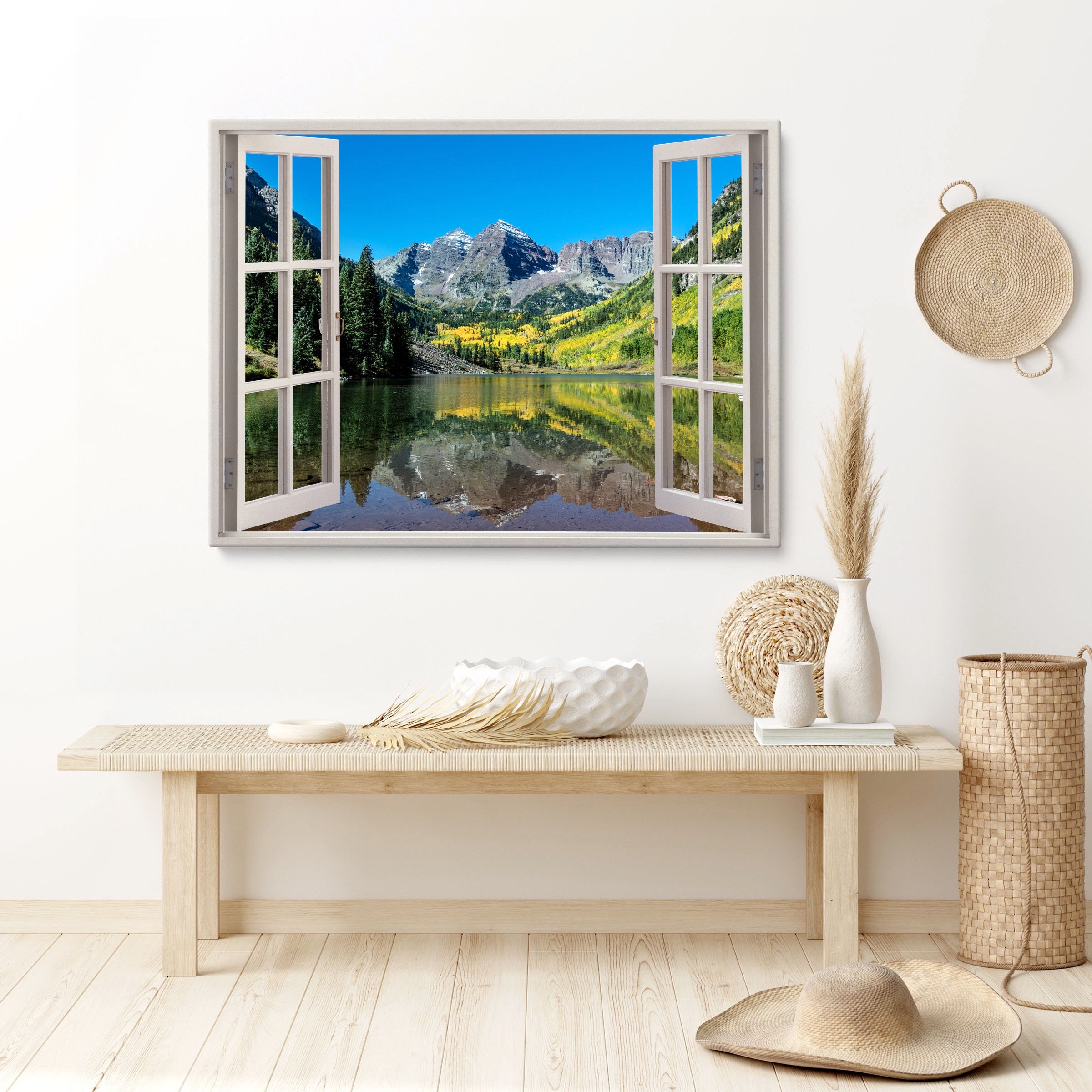 Mountain Window View, Autumnal View, Mountain Photo Print, Window Frame ...
