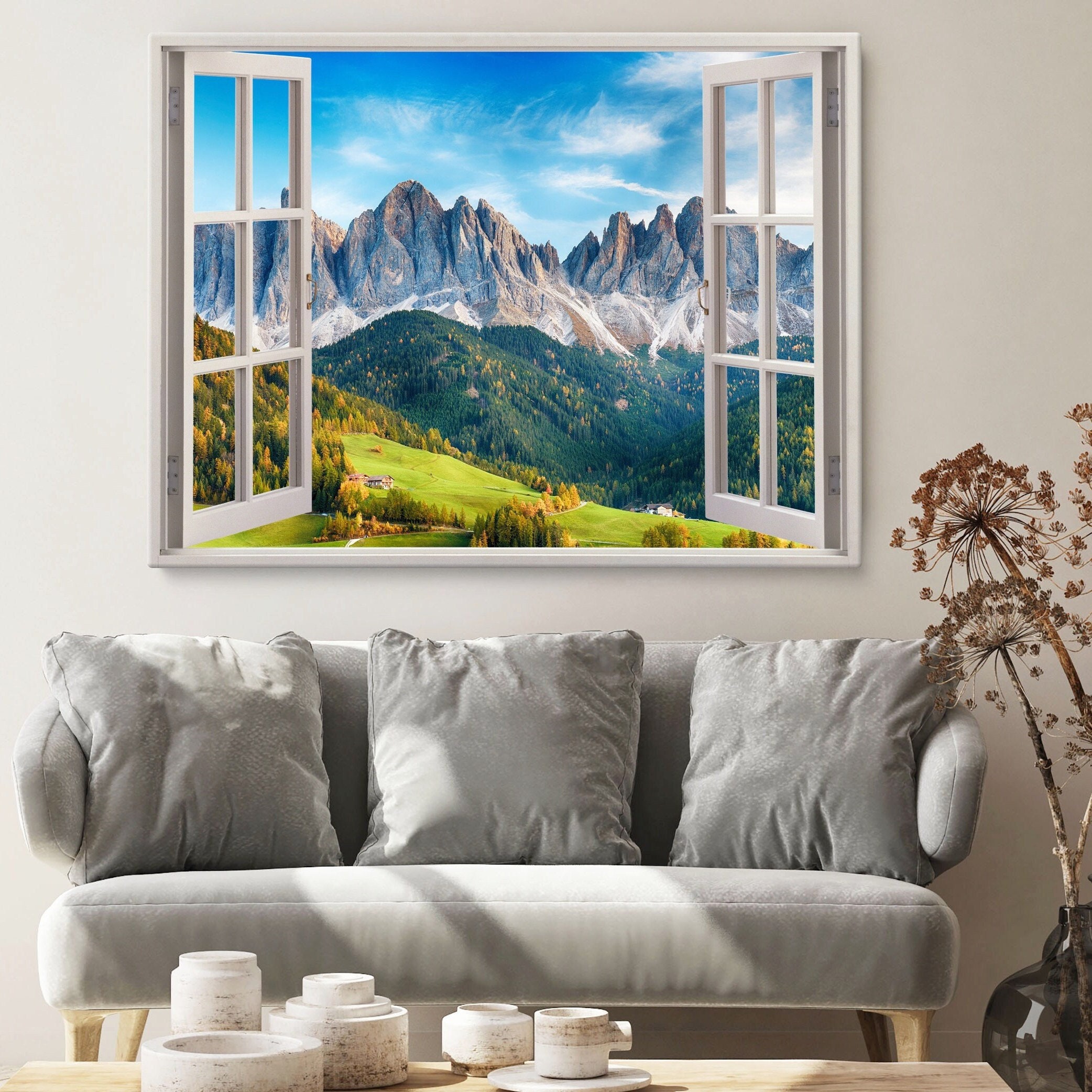 Mountain Window View, Mountain Photo Print, Window Frame Style Modern ...