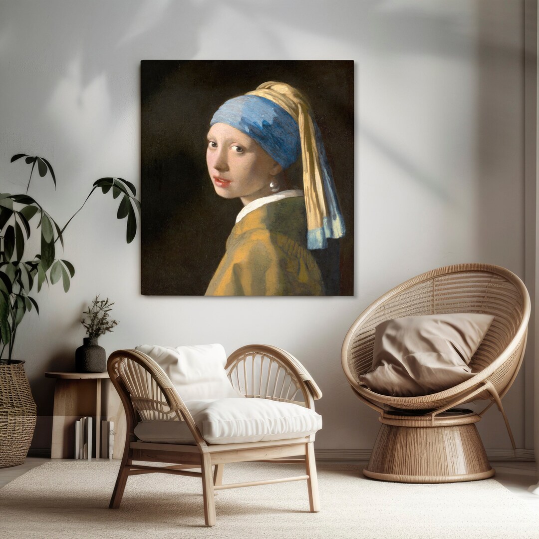 Girl With a Pearl Earring by Johannes Vermeer Canvas Art Reproduction ...