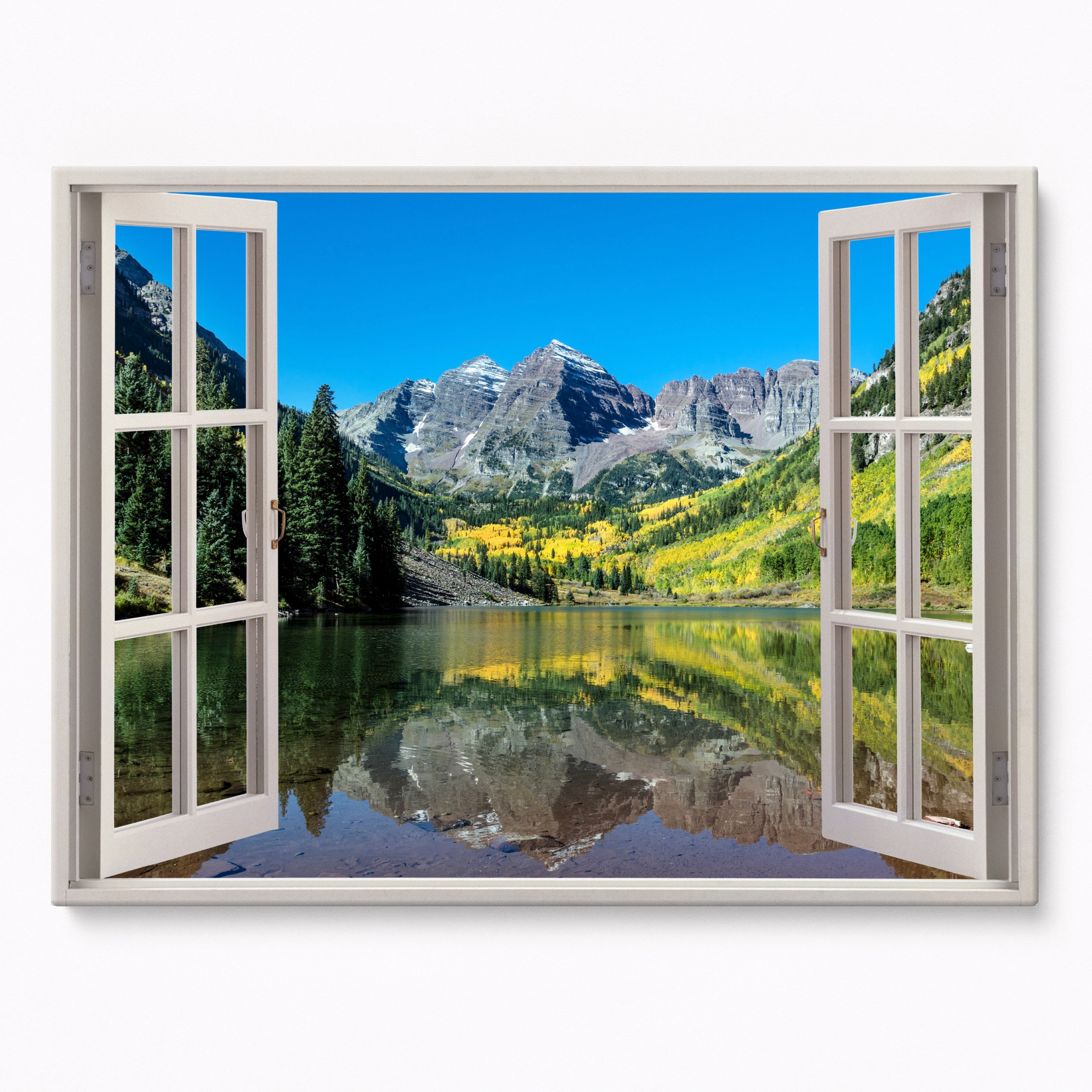 Mountain Window View, Autumnal View, Mountain Photo Print, Window Frame ...