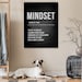 Mindset Definition Print, Gift for Him, Mindset Noun, Motivational ...