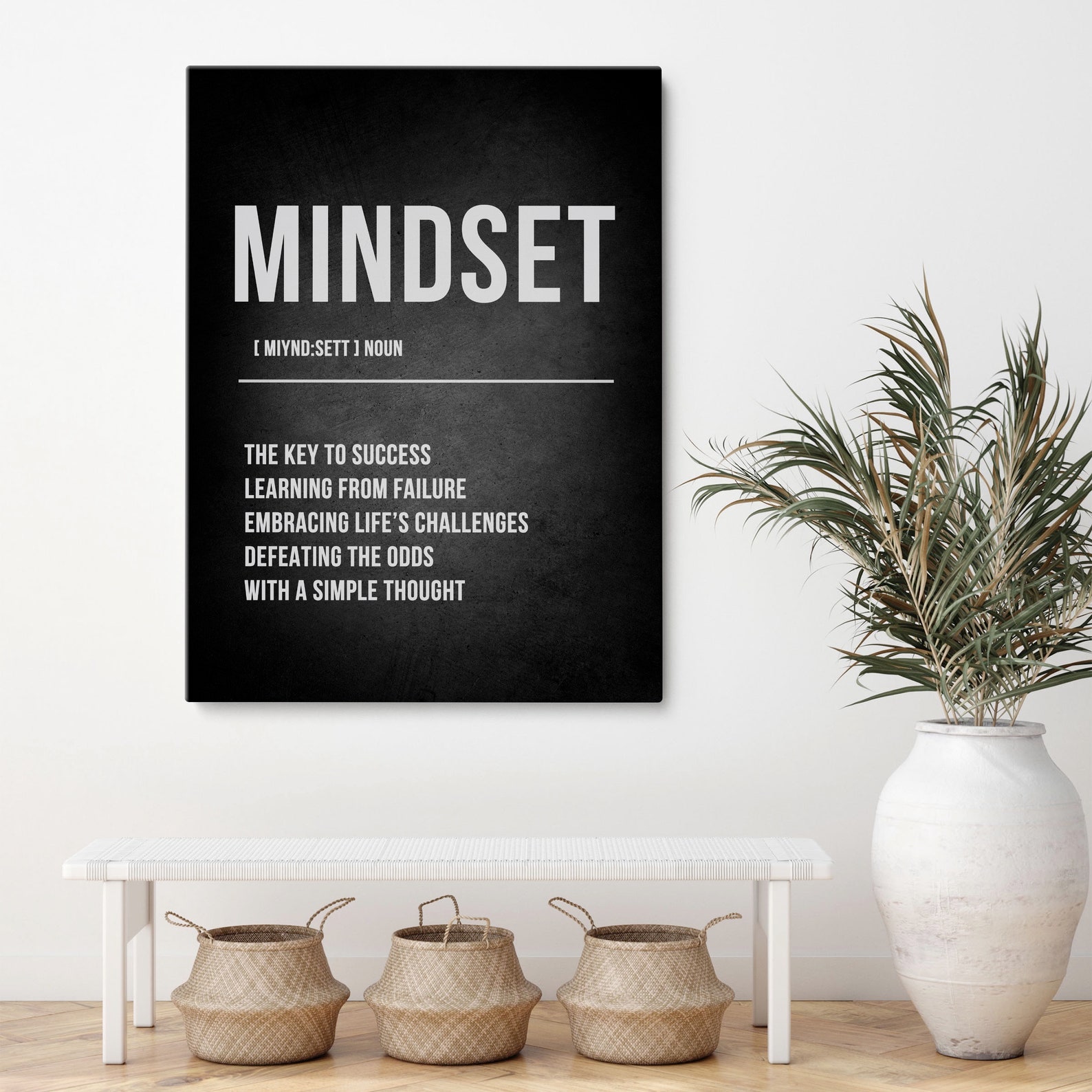 Mindset Definition Print, Gift for Him, Mindset Noun, Motivational ...