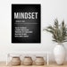 Mindset Definition Print, Gift for Him, Mindset Noun, Motivational ...