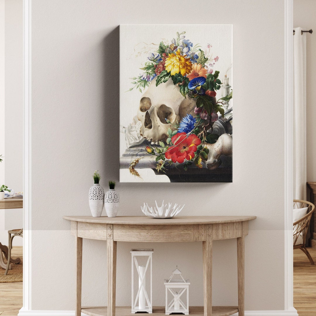 Vanitas Still Life Painting by Herman Henstenburgh Printed on Canvas ...