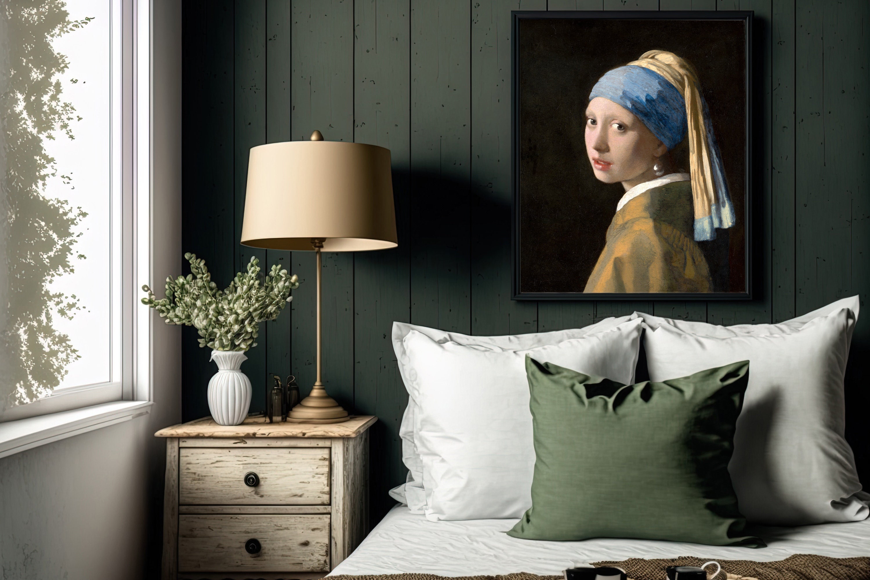 Girl With a Pearl Earring by Johannes Vermeer Canvas Art Reproduction ...