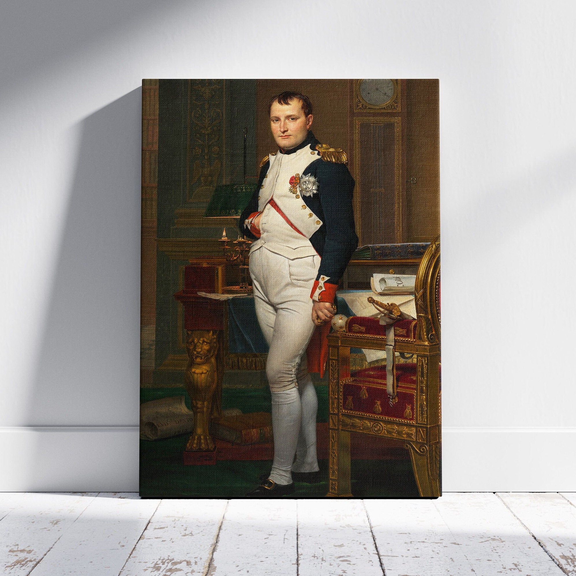 Jacques-louis David - the Emperor Napoleon in His Study at the ...