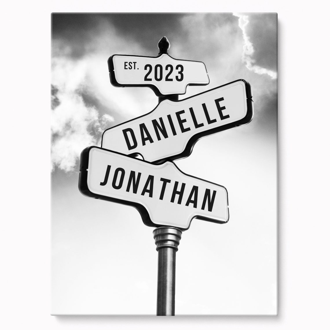 Custom Engagement Gift for Couple, Personalized Street Sign Print ...