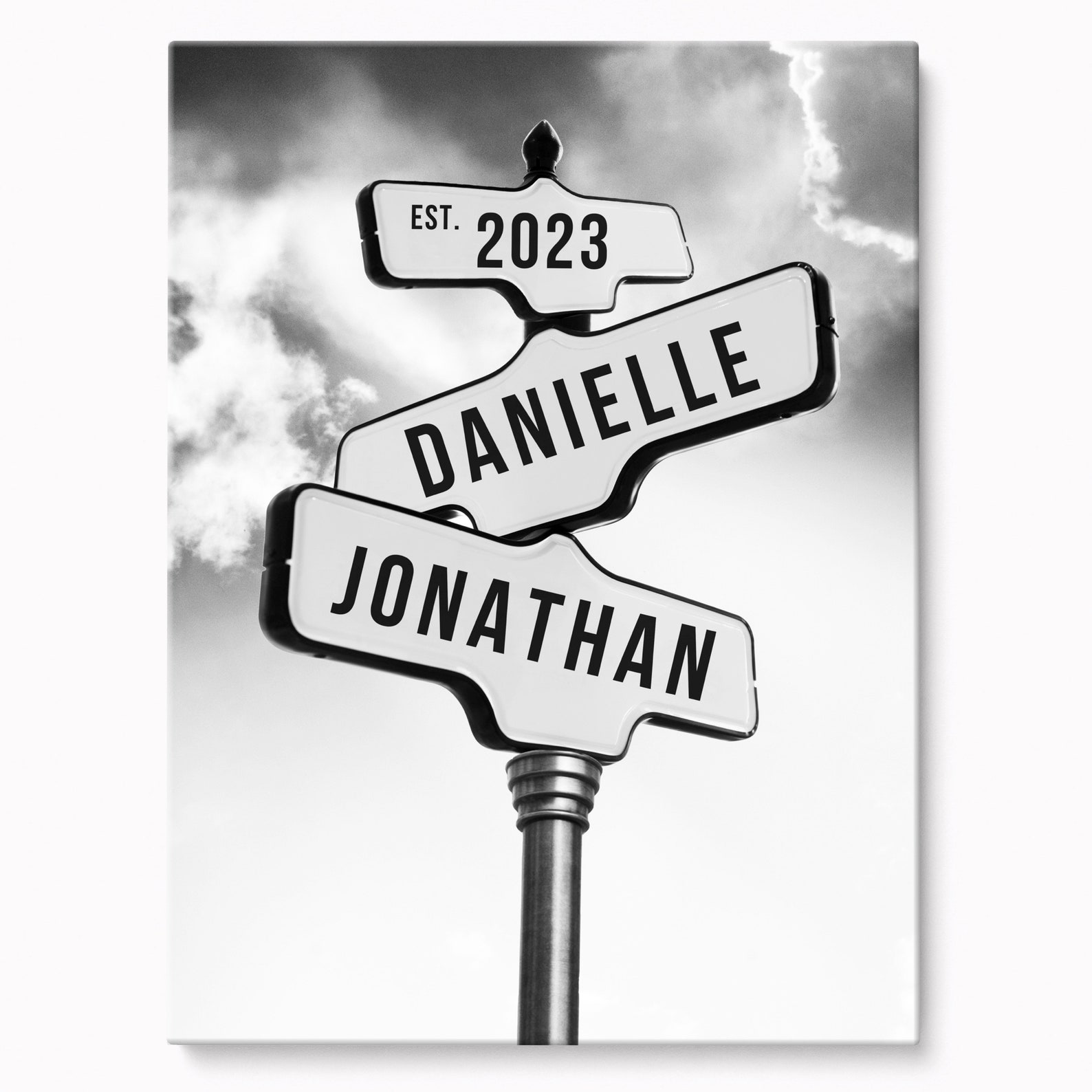 Custom Engagement Gift for Couple, Personalized Street Sign Print ...