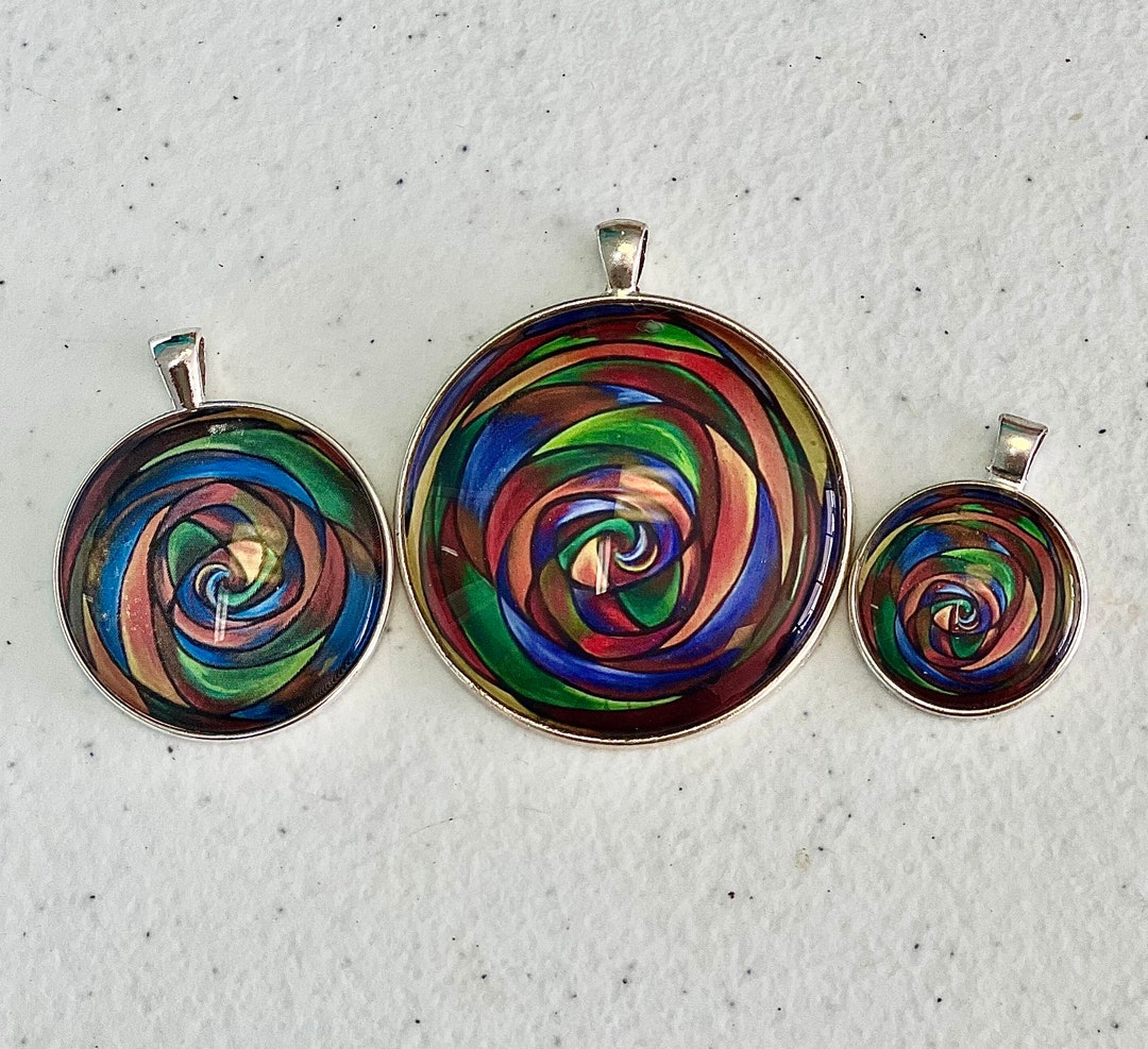 Beautiful Colorful Swirl of Hope Charms for Pendants With 5 Colorful ...