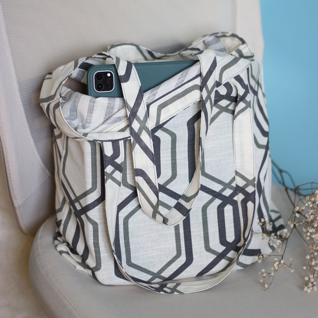 Tote Bag PDF Sewing Pattern in English, Shopping Bag, Shopper, Market ...