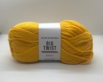 Big Twist Value Yarn Pale Yellow Acrylic Worsted Weight Yarn Crochet ...