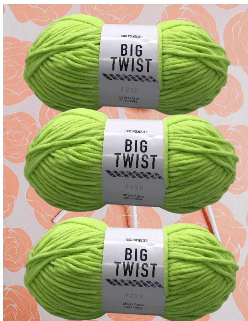 Big Twist Posh Yarn Glow Worm Bulky Yarn-chenille Yarn - Etsy
