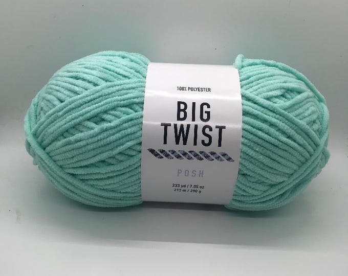 Big Twist Posh Yarn- Mint Chip- Bulky Yarn-chenille Yarn - Etsy