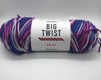 4.3oz Print Medium Weight Acrylic Value Worsted Yarn by Big Twist ...