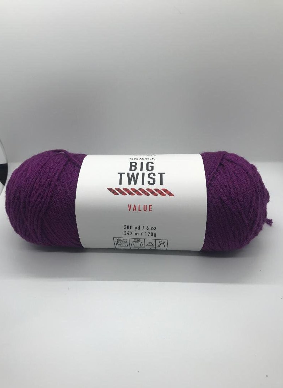 Big Twist Value Yarn Purple Acrylic Worsted Weight Yarn Crochet and ...