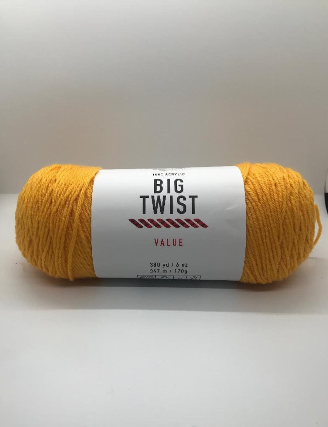 Big Twist Value Yarn Varsity Gold Acrylic Worsted Weight Yarn Crochet ...