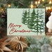 Printable Christmas Card Snowy Christmas Tree Card Snowy Christmas Card ...