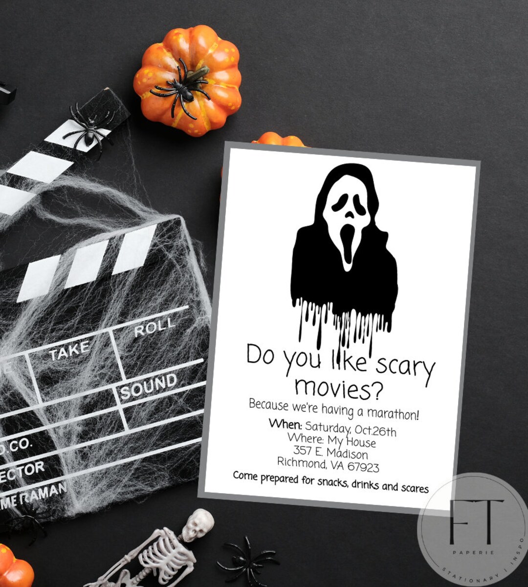 SCREAM Halloween Party Invitation | Do You Like Scary Movies? | Custom ...