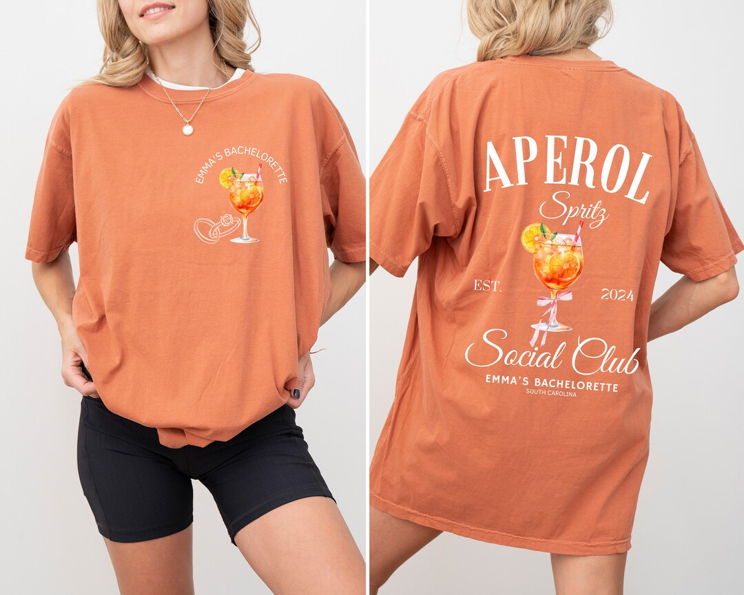 Aperol Spritz Bachelorette Shirt,aperol Spritz Shirt,luxury Social Club ...