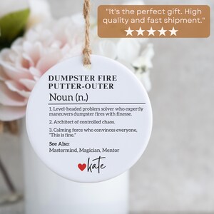 Funny Boss Gift Dumpster Fire Putter-outer Ornament, Definition ...