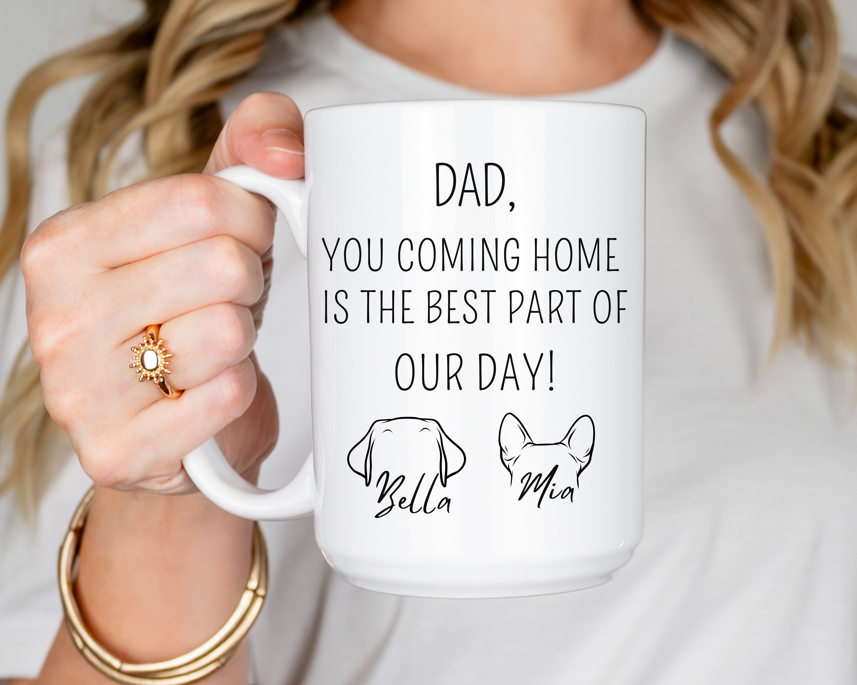 Personalized Dog Dad Father's Day Mug, Dog Dad Mug, Dog Parent Mug ...