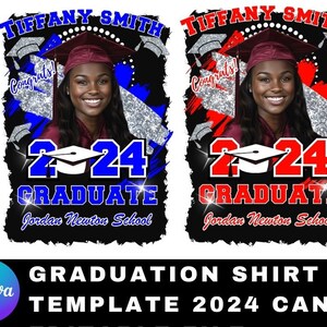 Blue and Red Graduation Png, 2024 Graduation Tshirt Bundle, Graduation ...