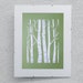 Linocut Print Large Wall Art of Birch Forest - Etsy