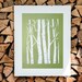 Linocut Print Large Wall Art of Birch Forest - Etsy