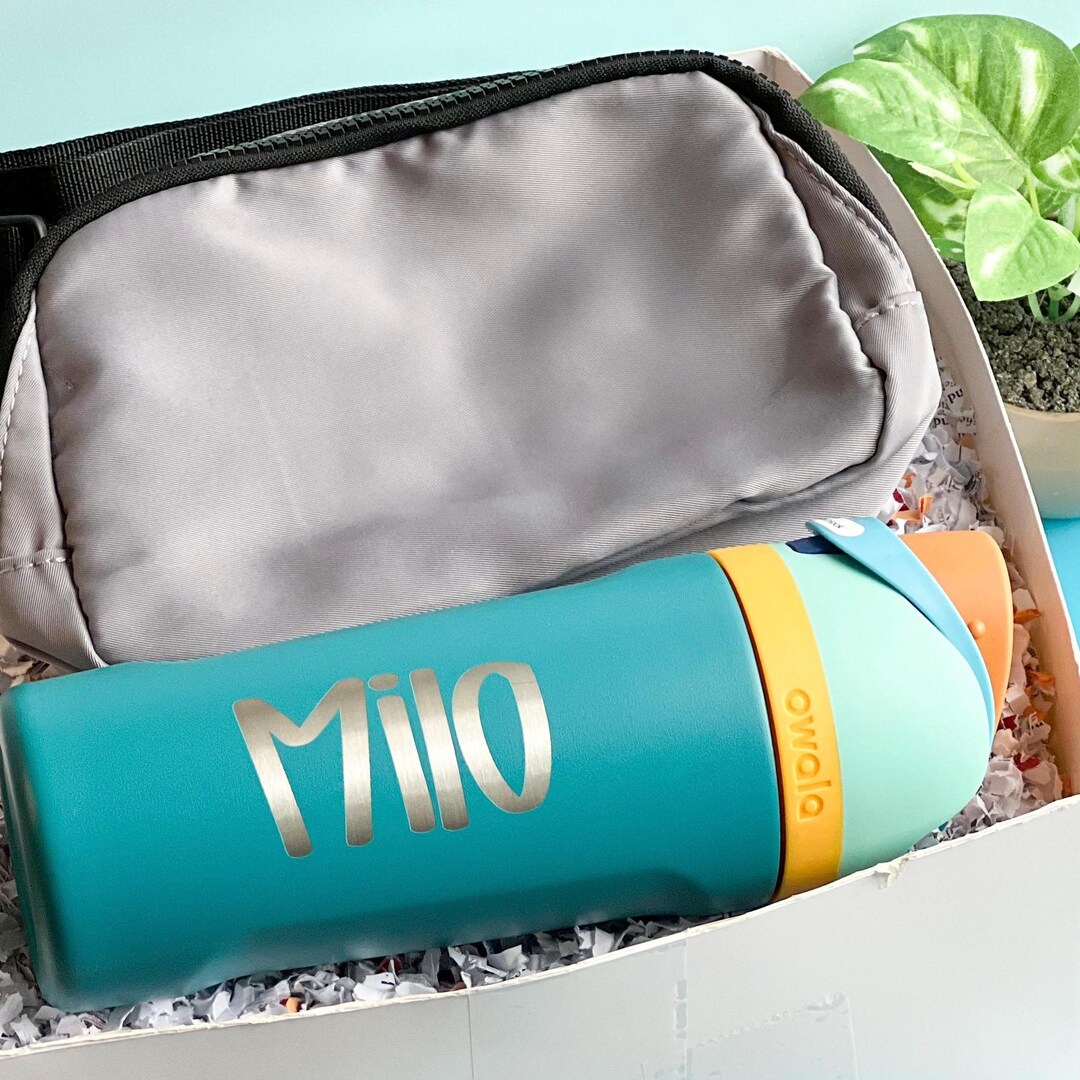 Personalized Engraved Owala Gift Box Tumbler for Kids Custom Name Owala ...