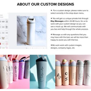 Personalized Engraved Tumbler: 24 Oz Stainless Steel Water Bottle - Etsy