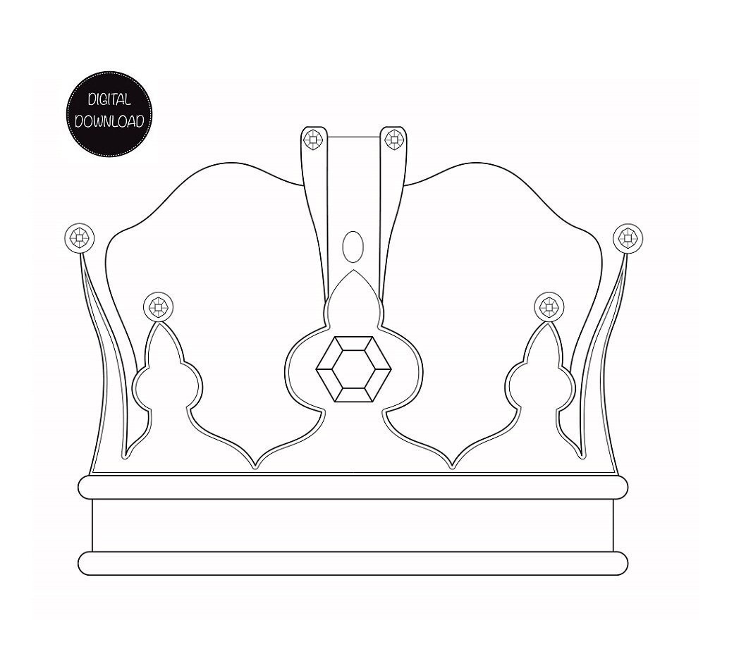 Crown, Crown SVG, Crown Png, Crown Clipart, Line Art, Line Clipart ...