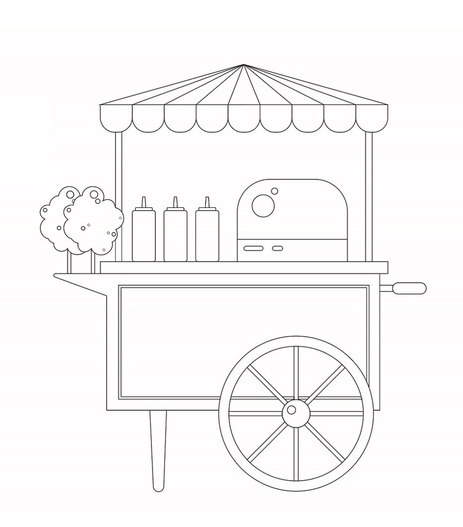 Candy Cart, Cart Clipart, Sweet Cart, Candyfloss, Popcorn Cart, Popcorn ...