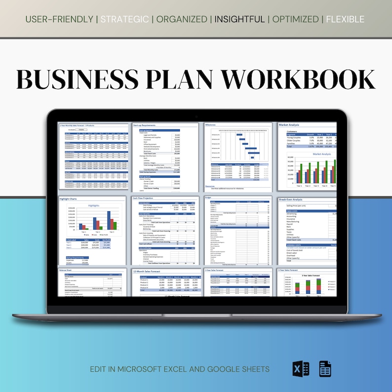 Business Plan Template Printable, Business Plan Analysis, Start up ...