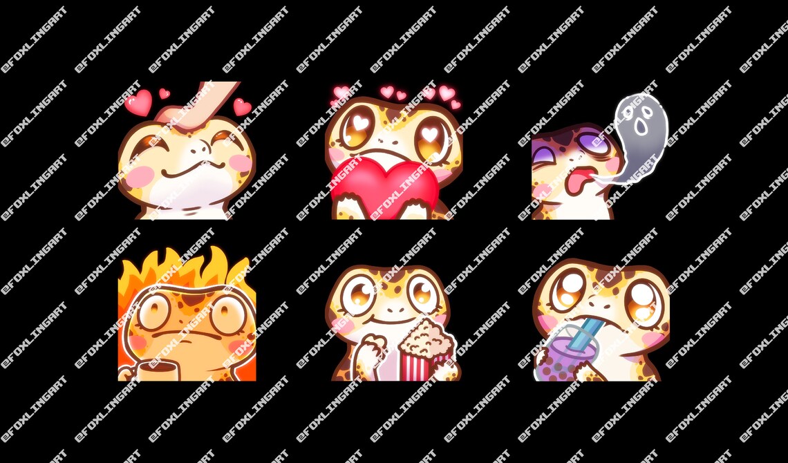 Leopard Gecko Emotes (twitch, Kick, Youtube, Discord) - Etsy