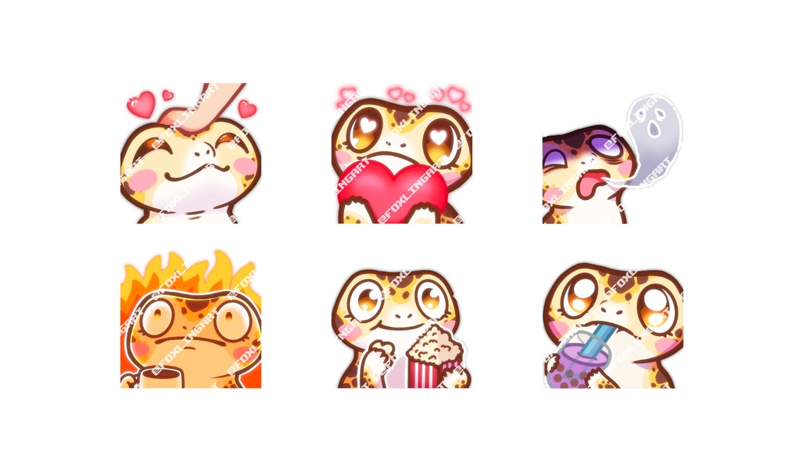 Leopard Gecko Emotes (twitch, Kick, Youtube, Discord) - Etsy