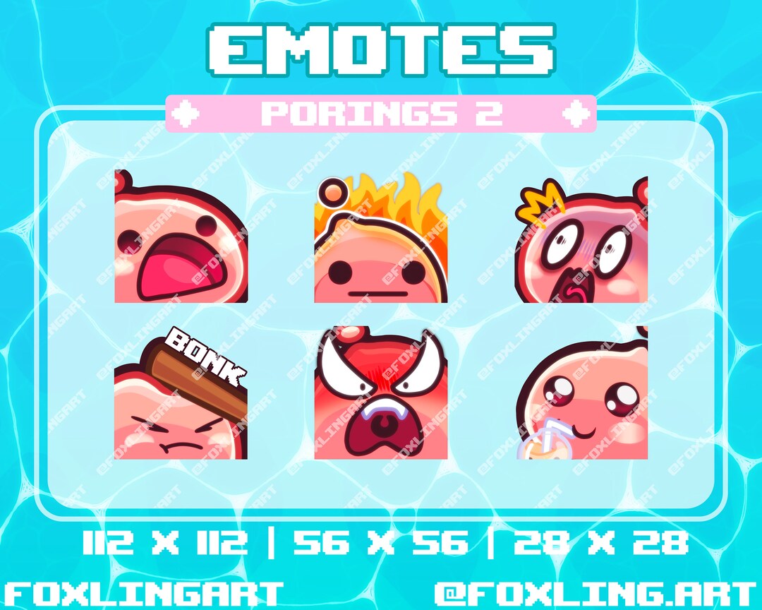Poring (ragnarok Online) Emotes 2 - Twitch, KICK, Discord - Etsy