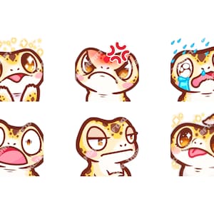 Leopard Gecko Emotes - Twitch, KICK, Youtube, Discord - Etsy