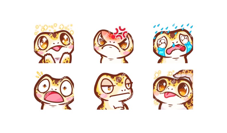 Leopard Gecko Emotes - Twitch, KICK, Youtube, Discord - Etsy