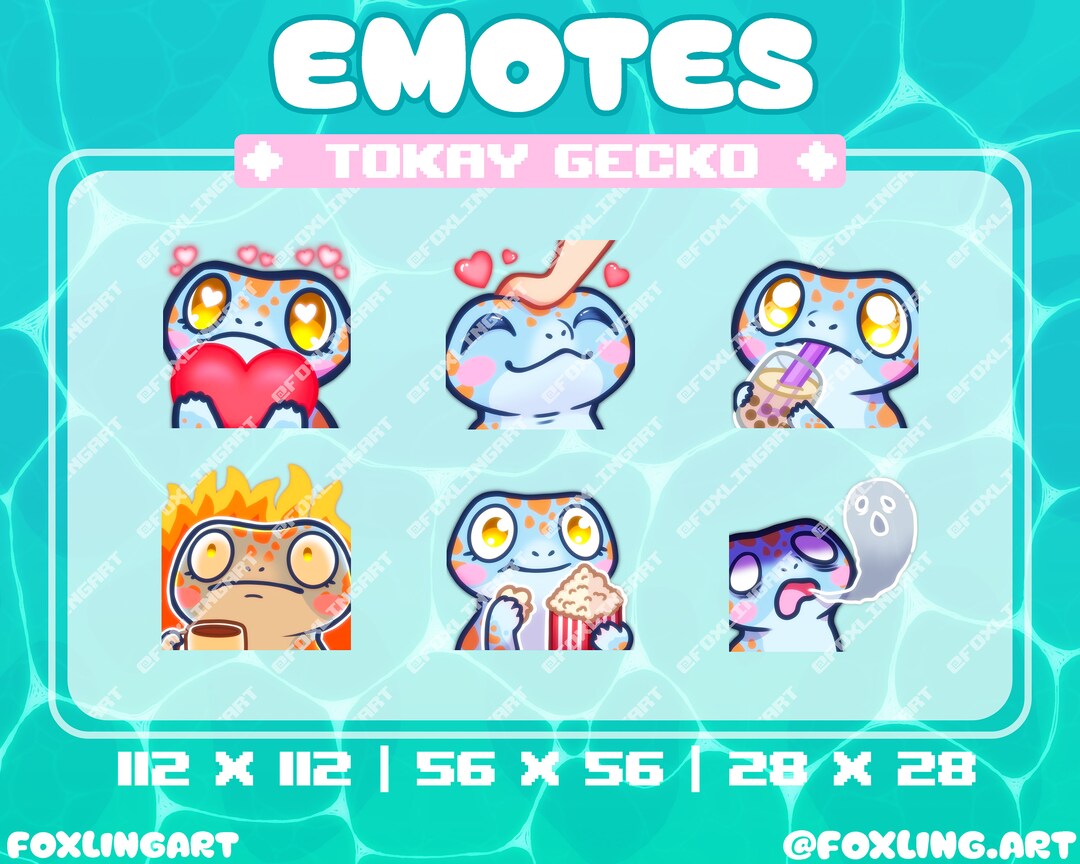 Tokay Blue Gecko Emotes (stream Assets for Streaming and Community ...