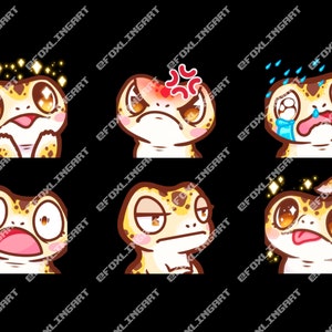 Leopard Gecko Emotes - Twitch, KICK, Youtube, Discord - Etsy