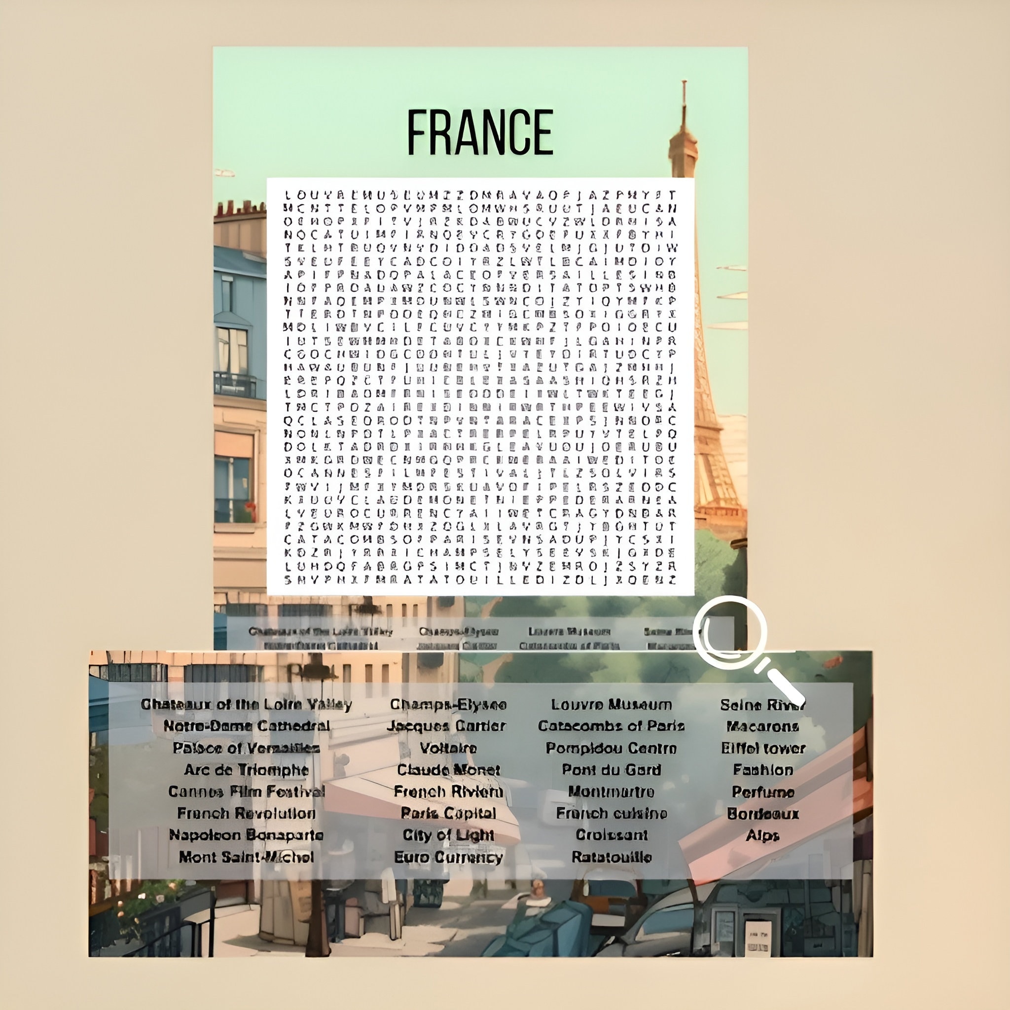 World Countries Themed Word Search Puzzle Collection - Etsy