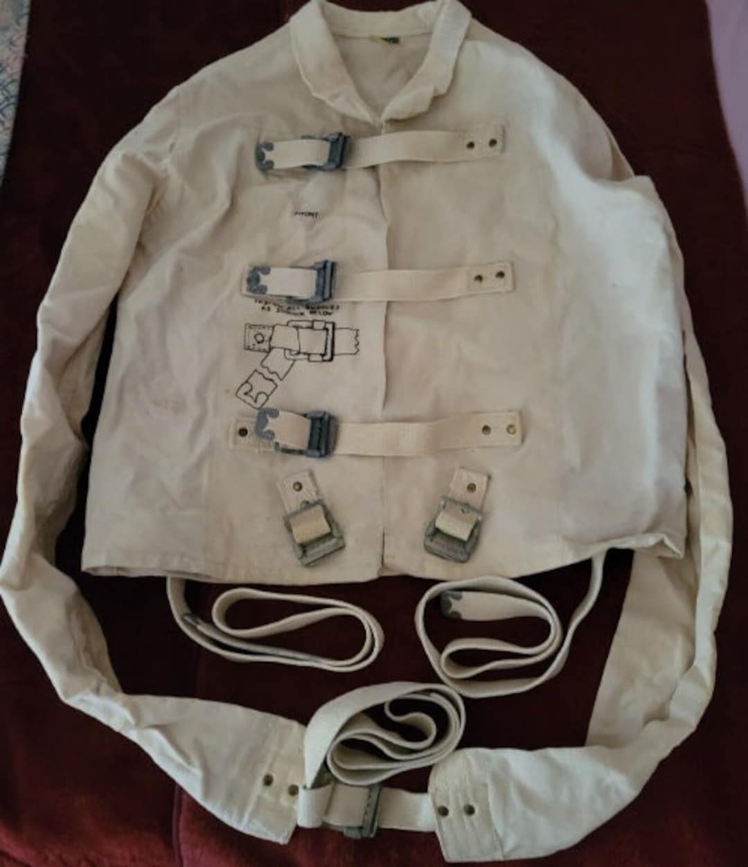 VINTAGE Canvas Medium Sized Straitjacket With Buckles and - Etsy