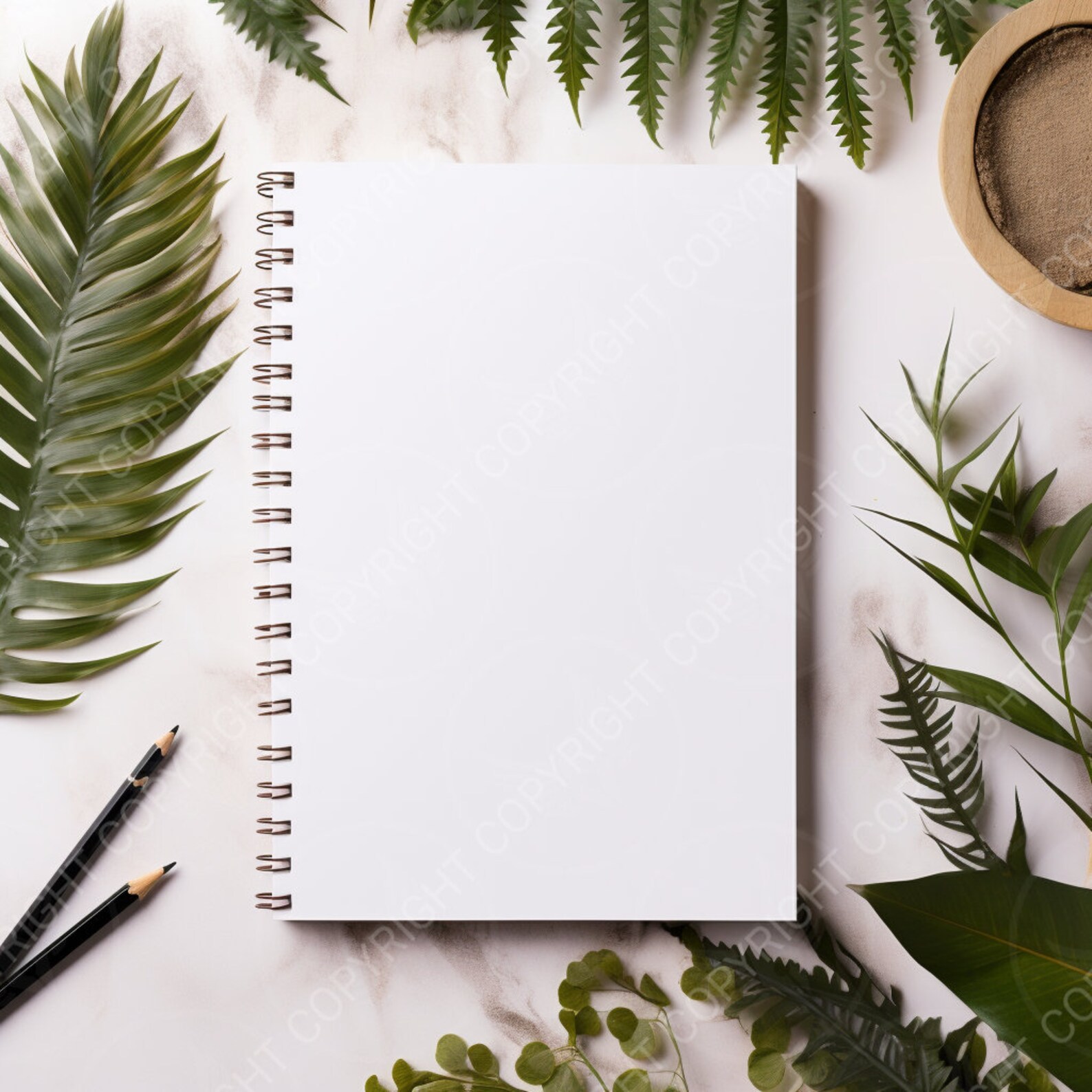 Spiral Notebook Mockup Journal Mock-up Cute Mockup Planner Notebook ...