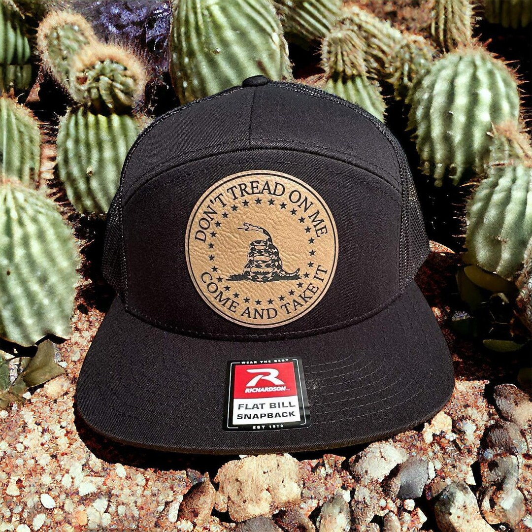 Don't Tread on Me Adult Richardson 7-panel Flat Bill in Black, Laser ...