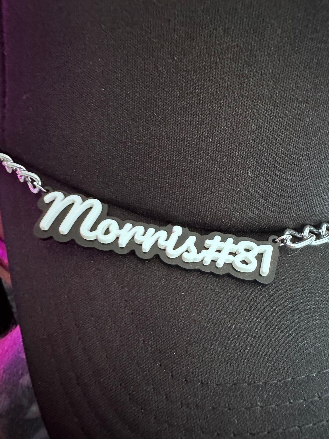 Name/number Hat Chain, Spirit Wear Hat Chain, Sports Mom, High School ...